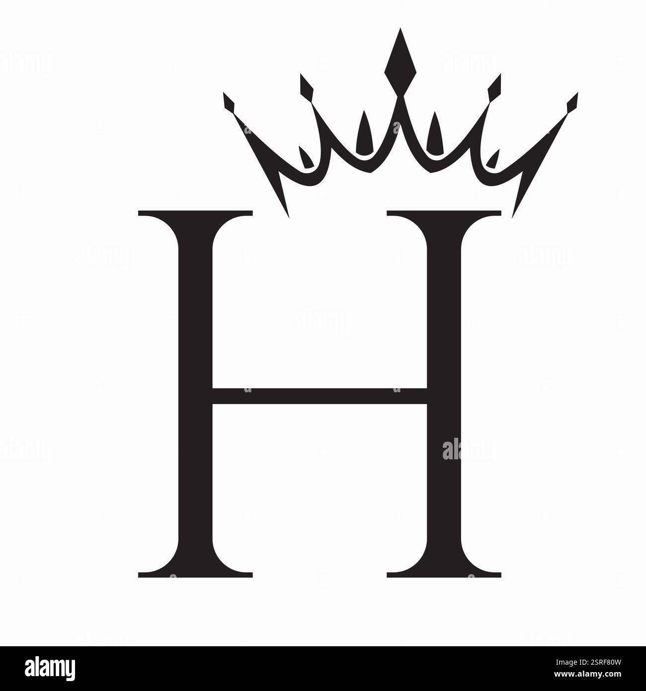 Initial Letter H Crown Logo Concept For Fashion and Beauty Symbol ...