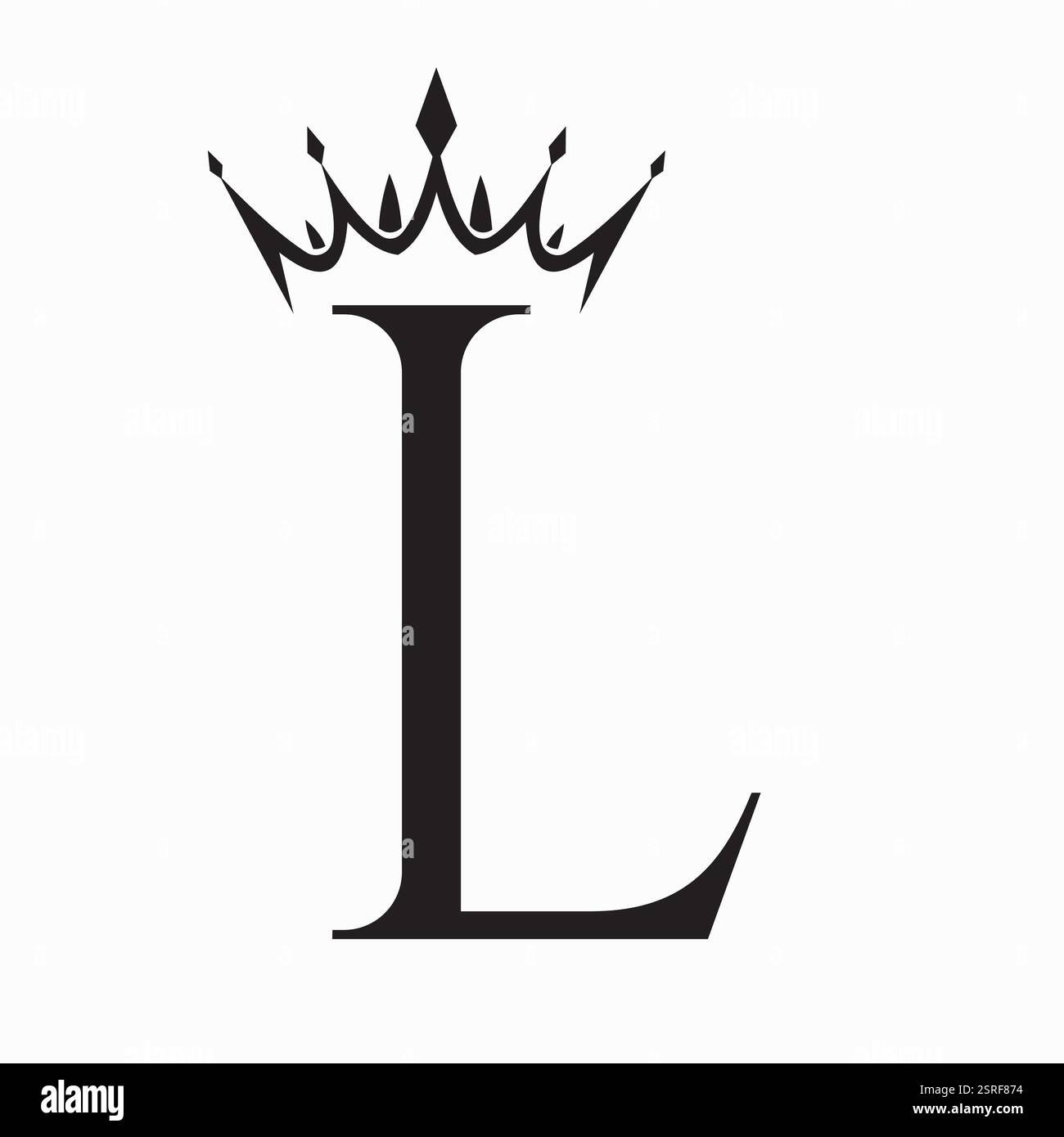 Initial Letter L Crown Logo Concept For Fashion and Beauty Symbol ...