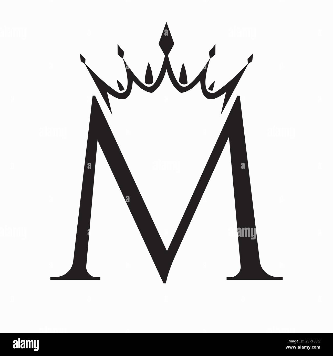 Initial Letter M Crown Logo Concept For Fashion and Beauty Symbol ...
