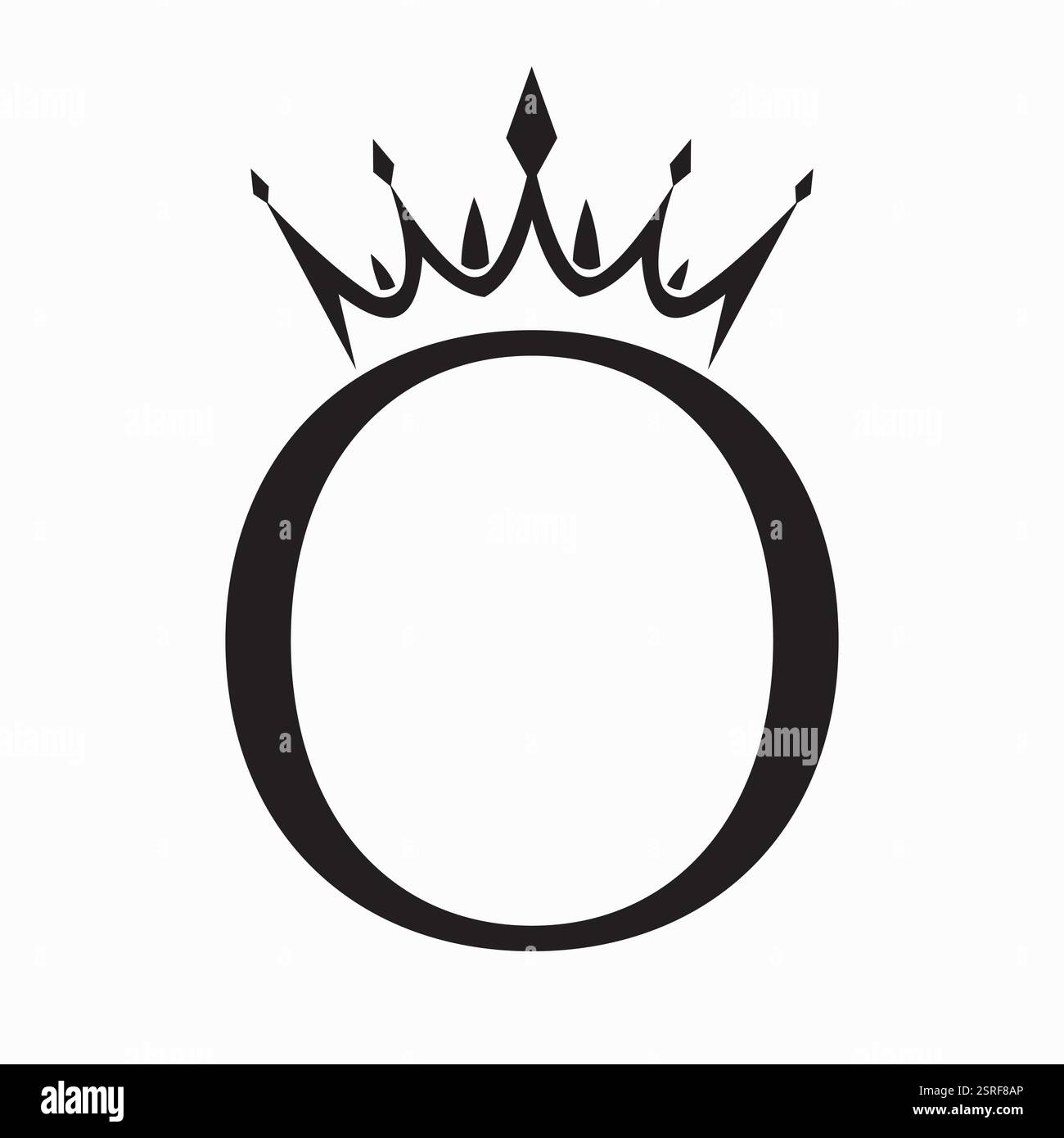 Initial Letter O Crown Logo Concept For Fashion and Beauty Symbol ...