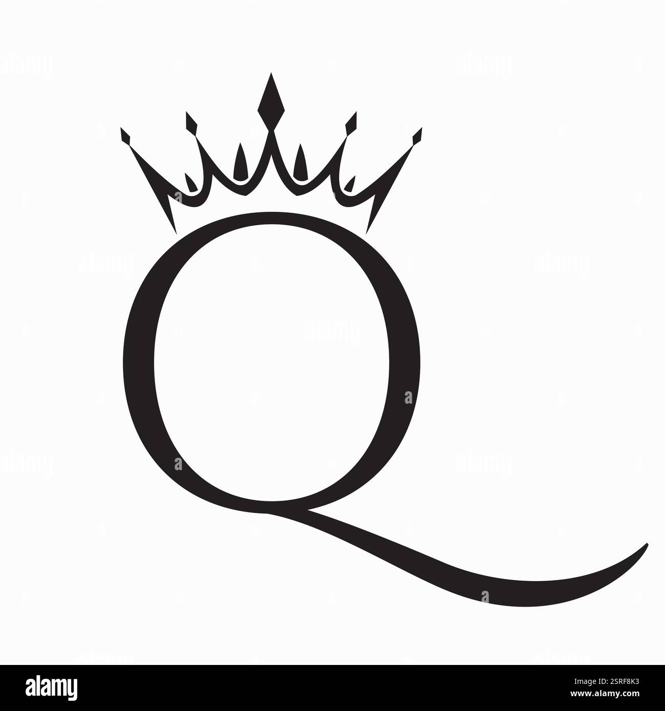 Initial Letter Q Crown Logo Concept For Fashion and Beauty Symbol ...