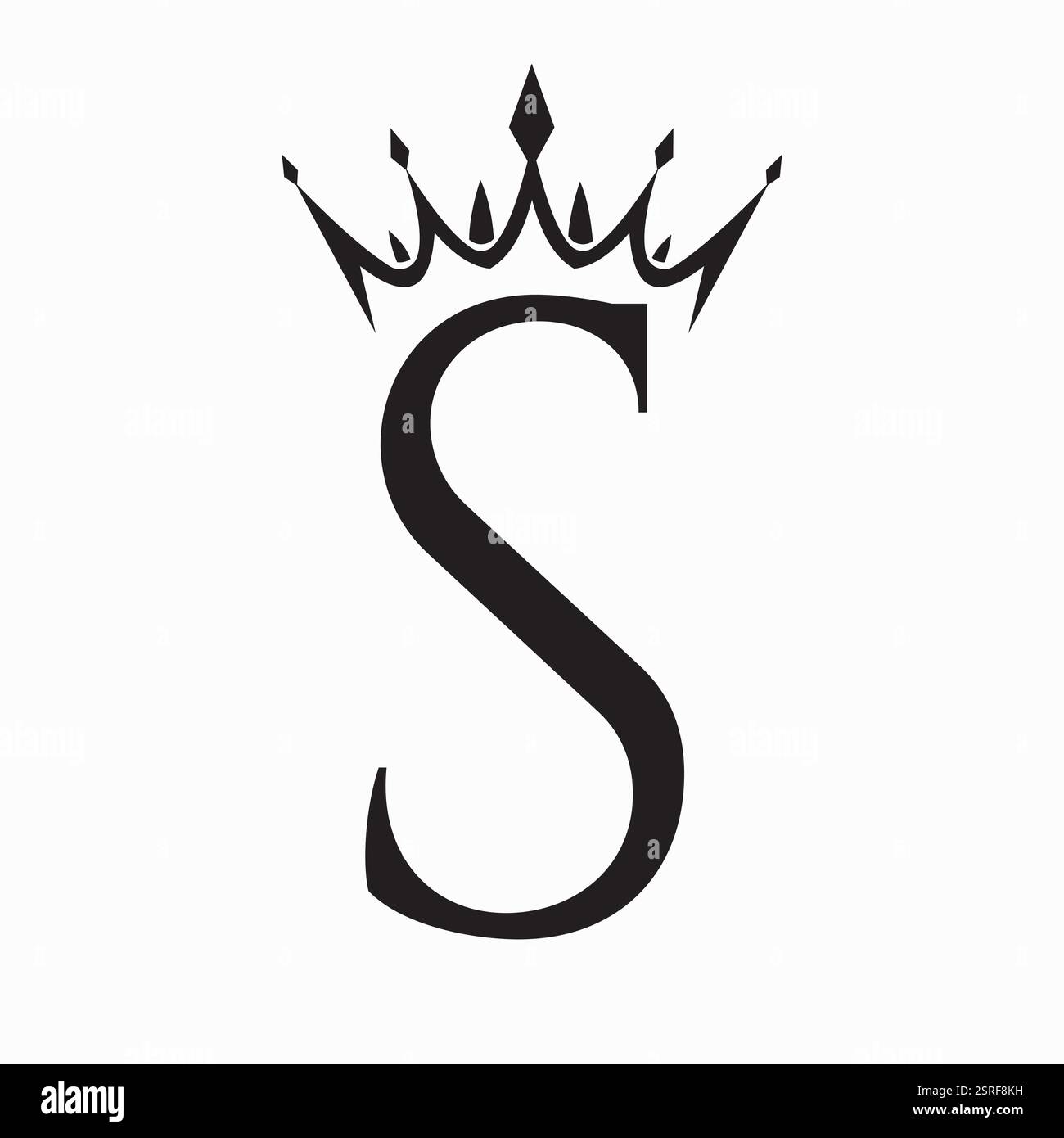 Initial Letter S Crown Logo Concept For Fashion and Beauty Symbol ...