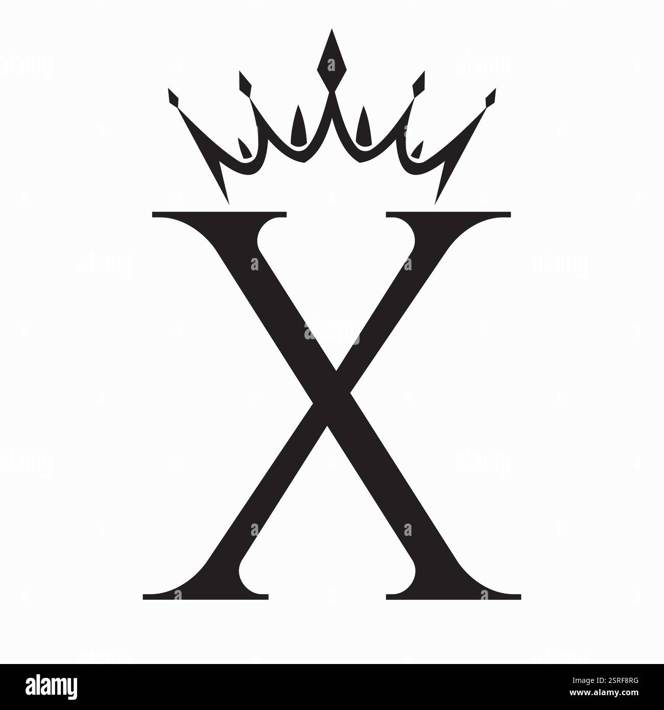Initial Letter X Crown Logo Concept For Fashion and Beauty Symbol ...