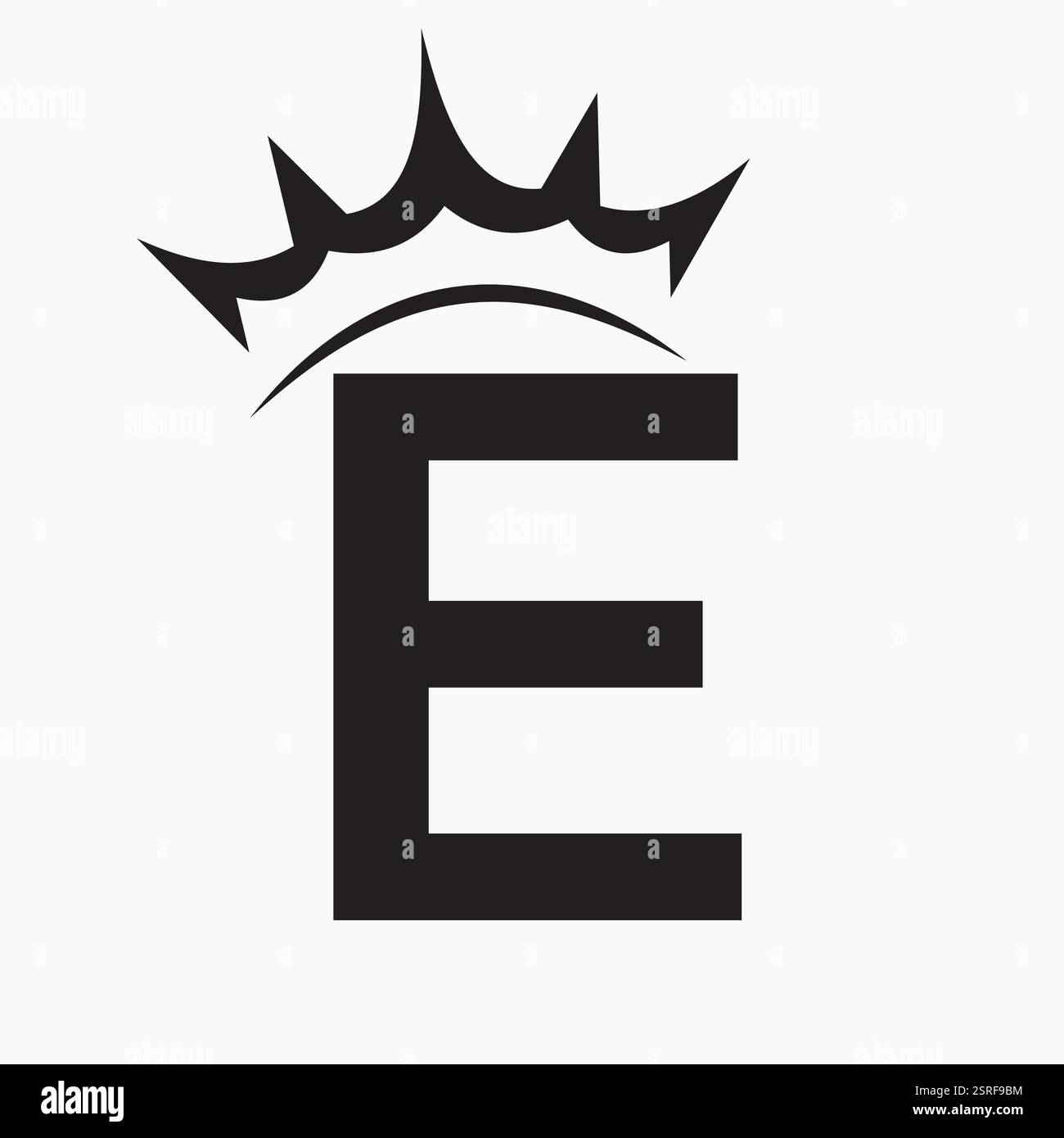 Initial Letter E Crown Logo Concept For Fashion and Beauty Symbol ...