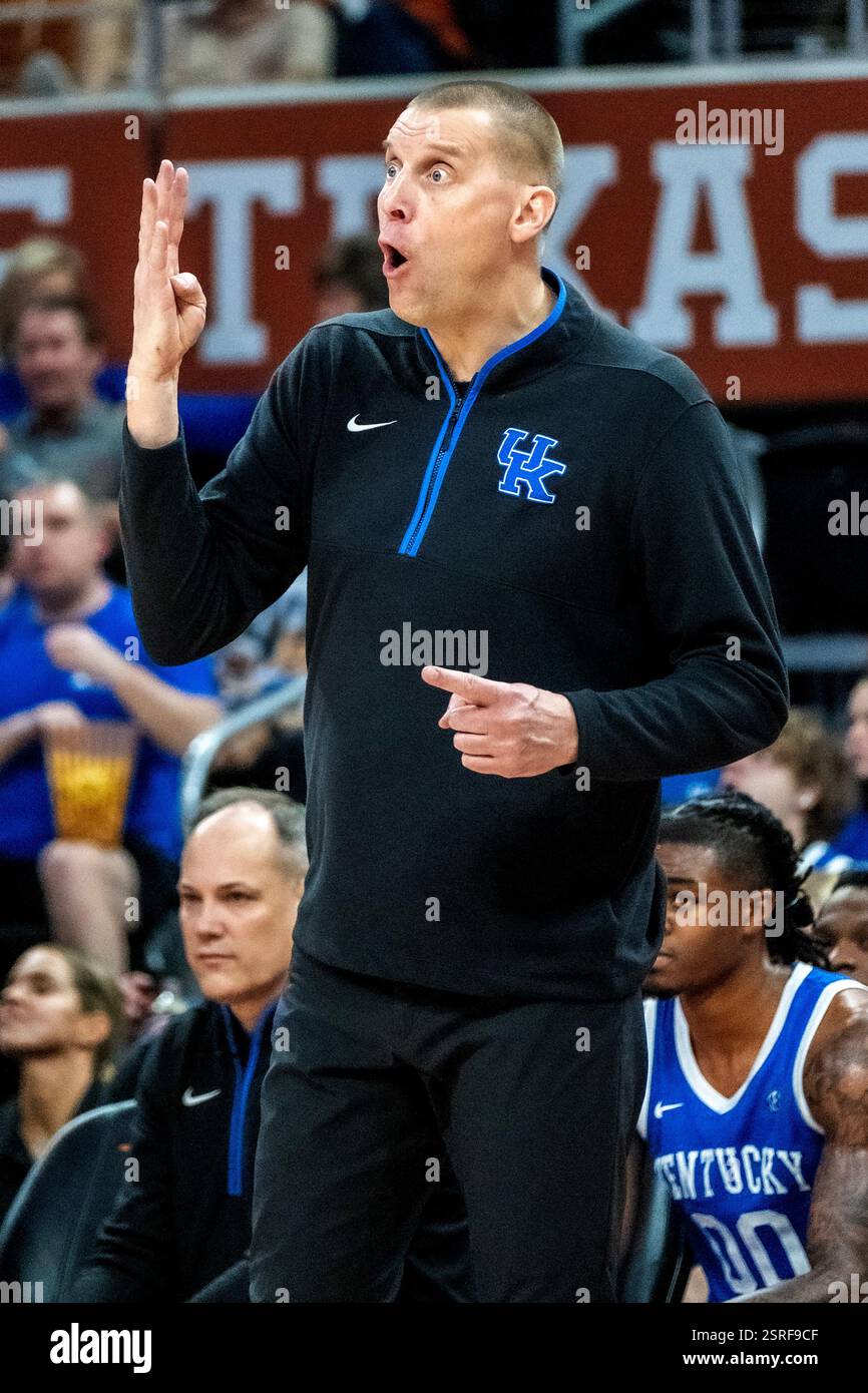 Texas, USA. 15th Feb, 2025. Head coach Mark Pope of the Kentucky ...