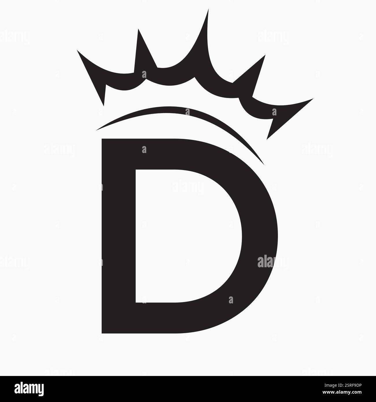 Initial Letter D Crown Logo Concept For Fashion and Beauty Symbol ...