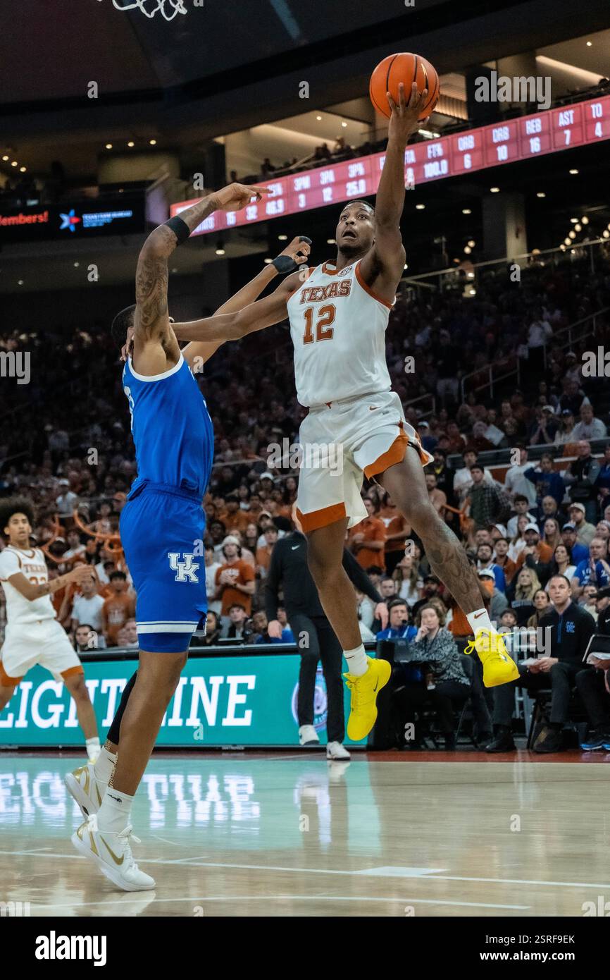Texas, USA. 15th Feb, 2025. Tramon Mark (12) of the Texas Longhorns in ...