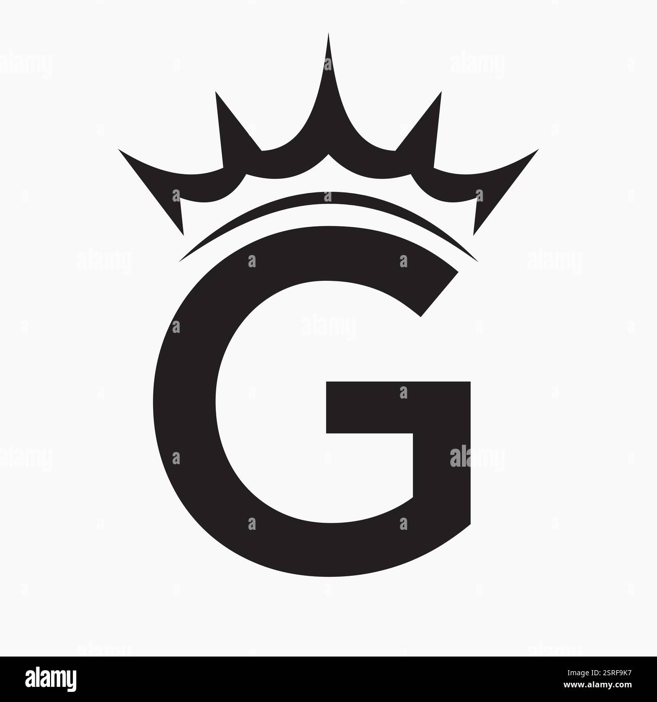 Initial Letter G Crown Logo Concept For Fashion and Beauty Symbol ...