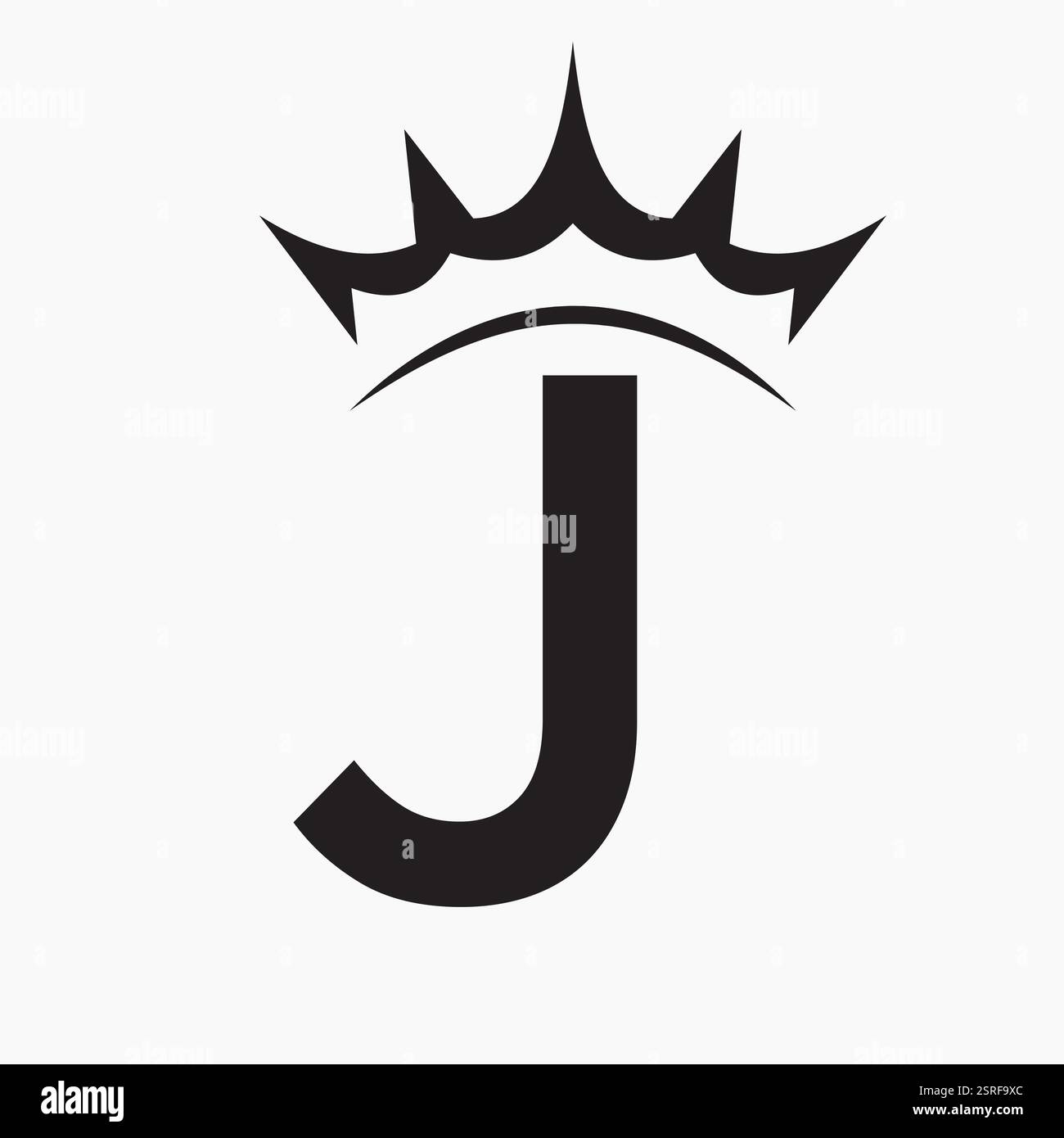 Initial Letter J Crown Logo Concept For Fashion and Beauty Symbol ...