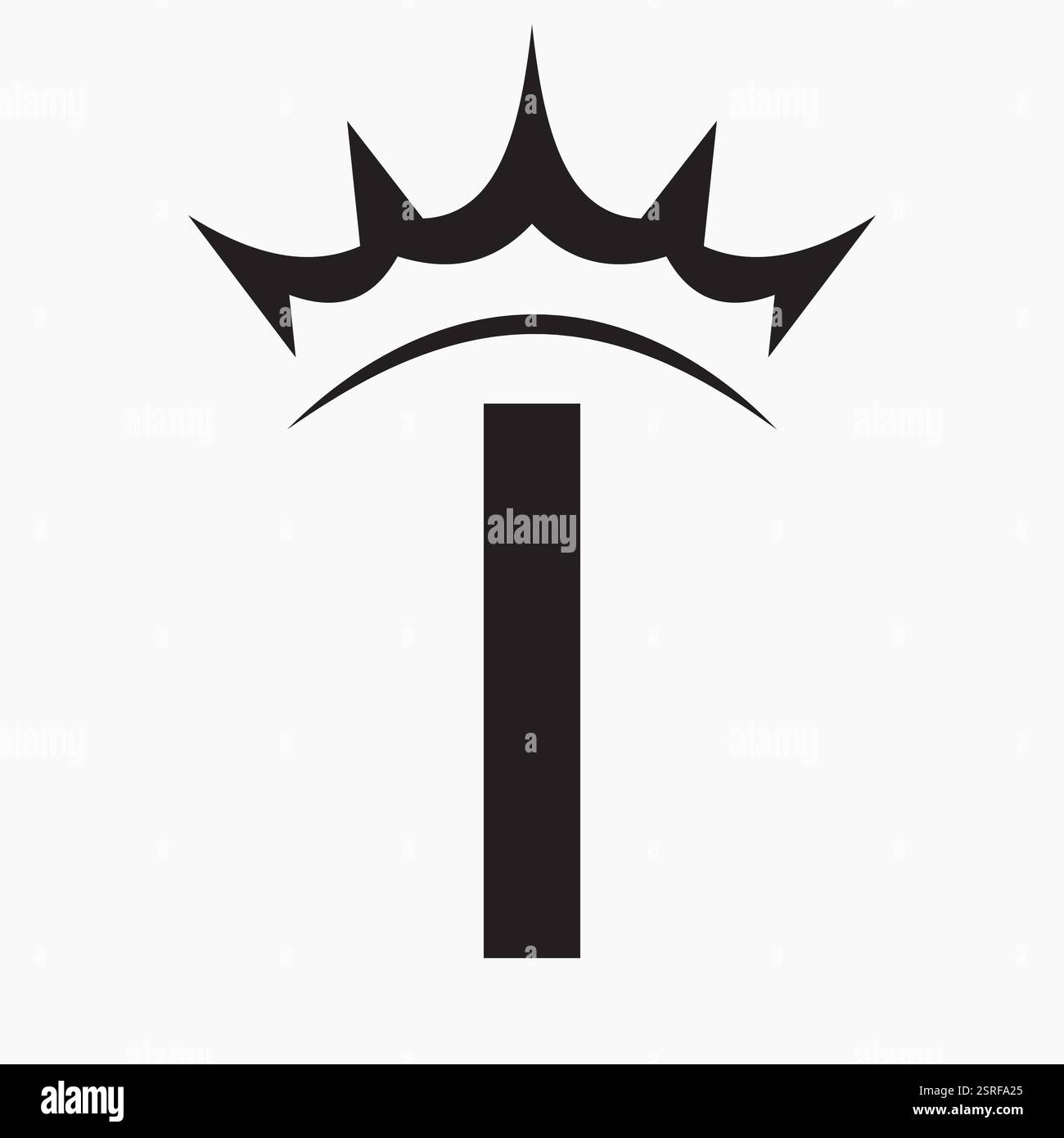 Initial Letter I Crown Logo Concept For Fashion and Beauty Symbol ...
