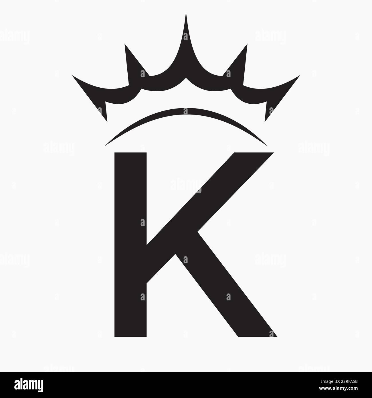 Initial Letter K Crown Logo Concept For Fashion and Beauty Symbol ...