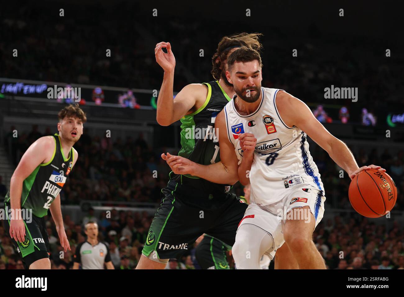 Melbourne, Australia. 16th Feb, 2025. Isaac Humphries of the 36ers ...