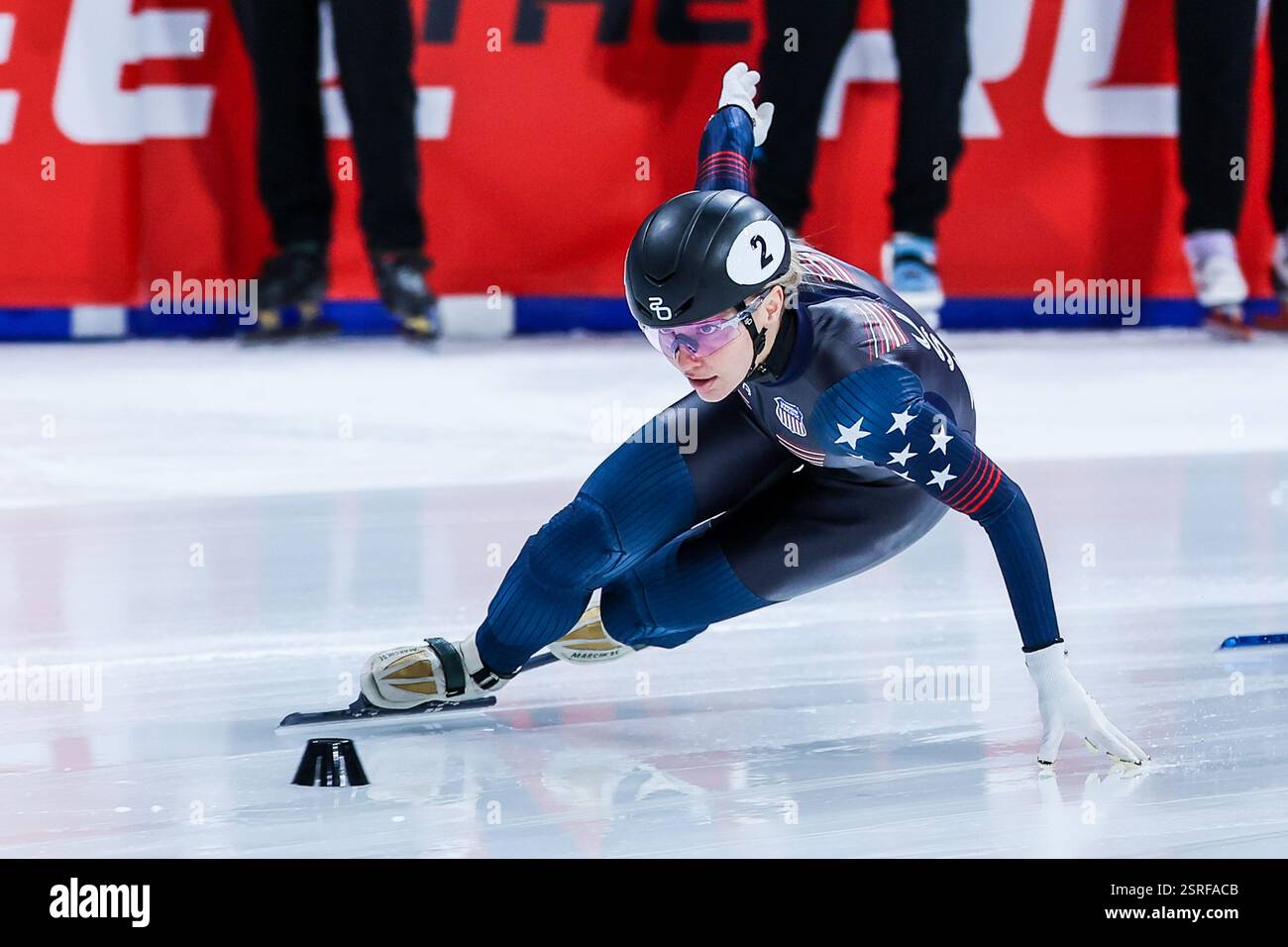 Milan, Italy. 14th Feb, 2025. Kristen Santos-Griswold of United States ...