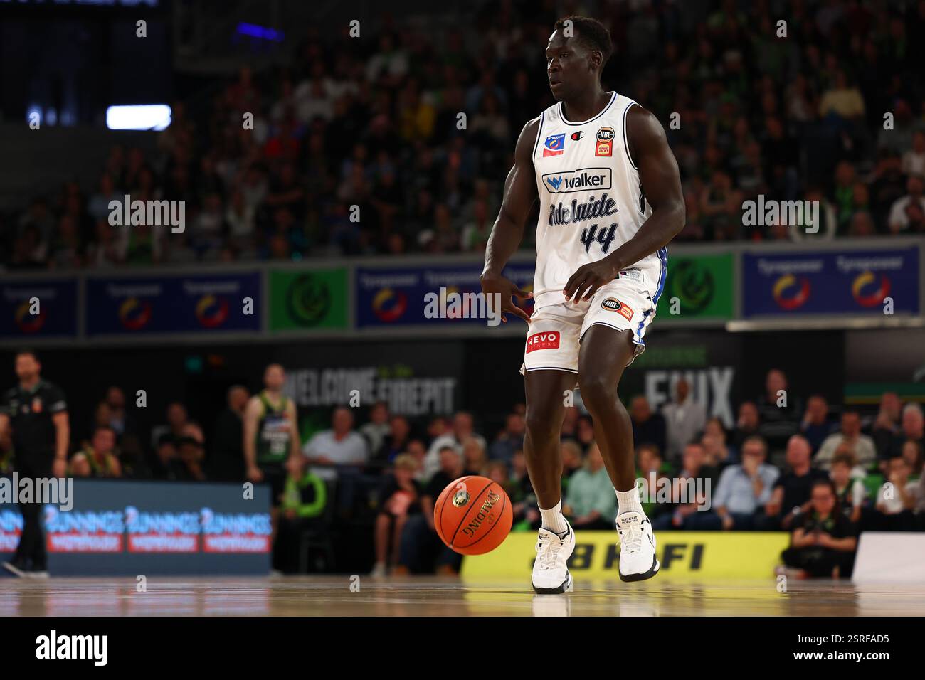 Melbourne, Australia. 16th Feb, 2025. Sunday Dech of the 36ers drives ...