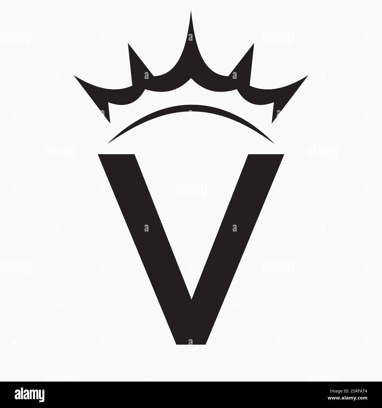Initial Letter V Crown Logo Concept For Fashion and Beauty Symbol ...