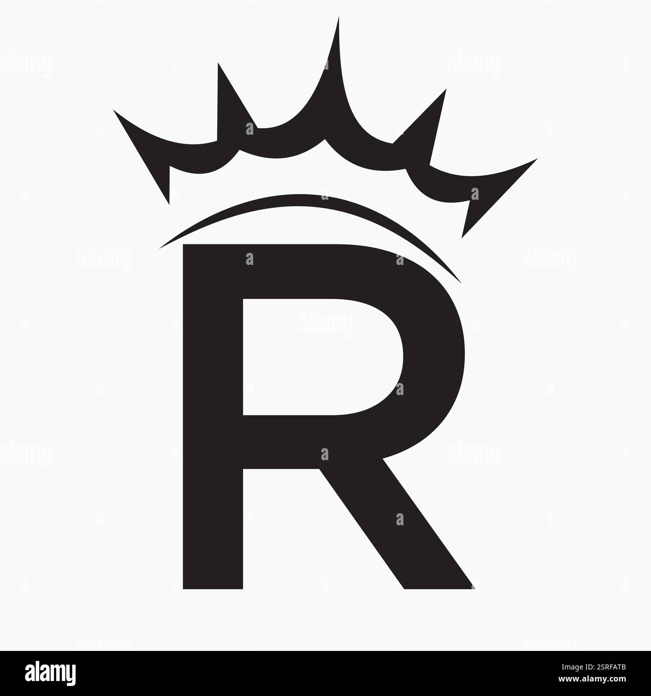 Initial Letter R Crown Logo Concept For Fashion and Beauty Symbol ...