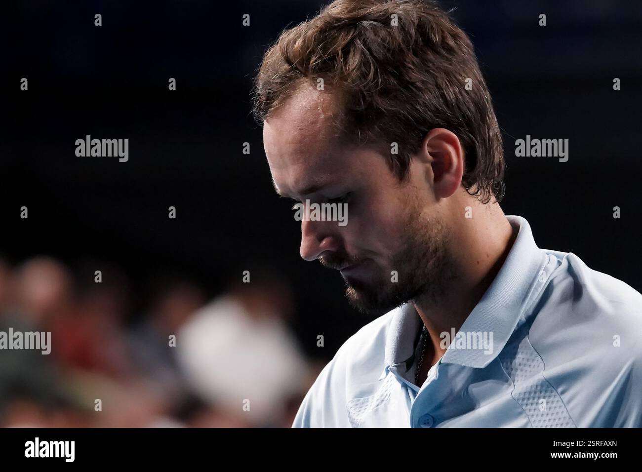 Marseille, France, FRANCE. 15th Feb, 2025. DANIIL MEDVEDEV from Russia in action against HAMAD ...