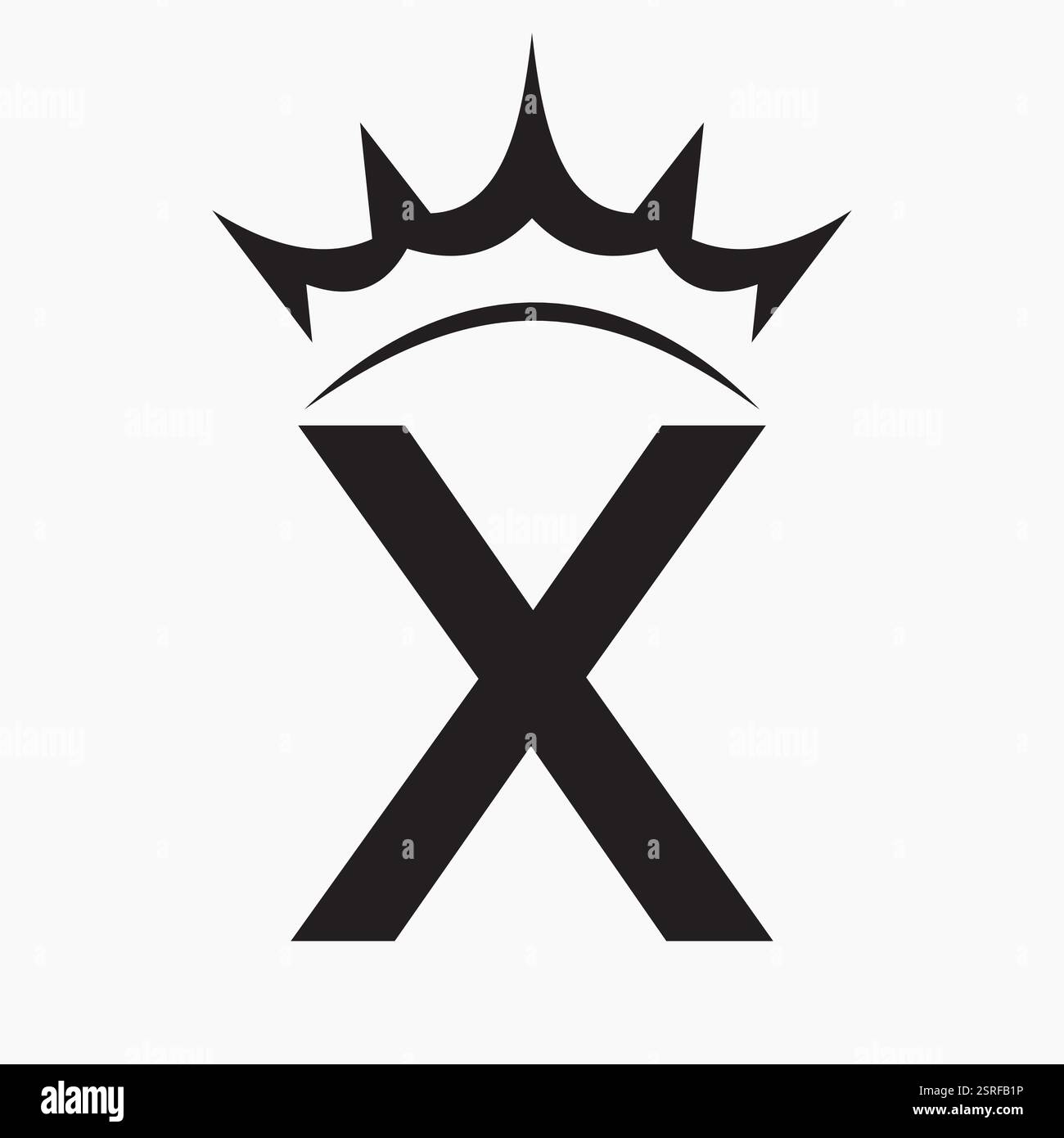Initial Letter X Crown Logo Concept For Fashion and Beauty Symbol ...