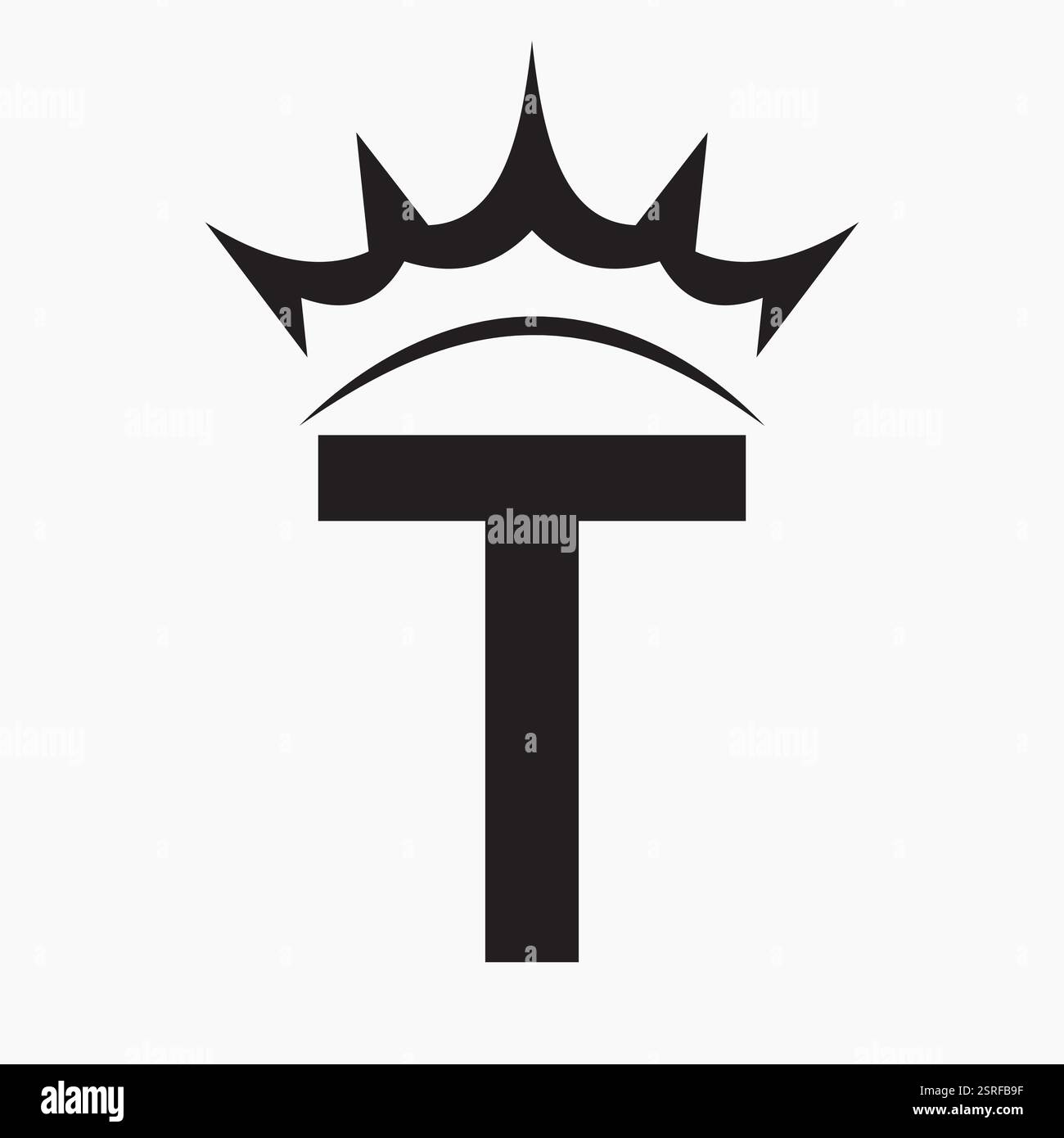 Initial Letter T Crown Logo Concept For Fashion and Beauty Symbol ...
