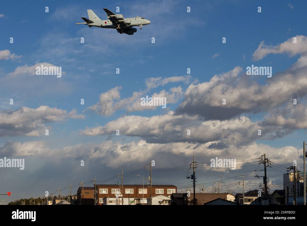 A Kawasaki P1 Maritime patrol aircraft with the Japanese Maritime Self ...