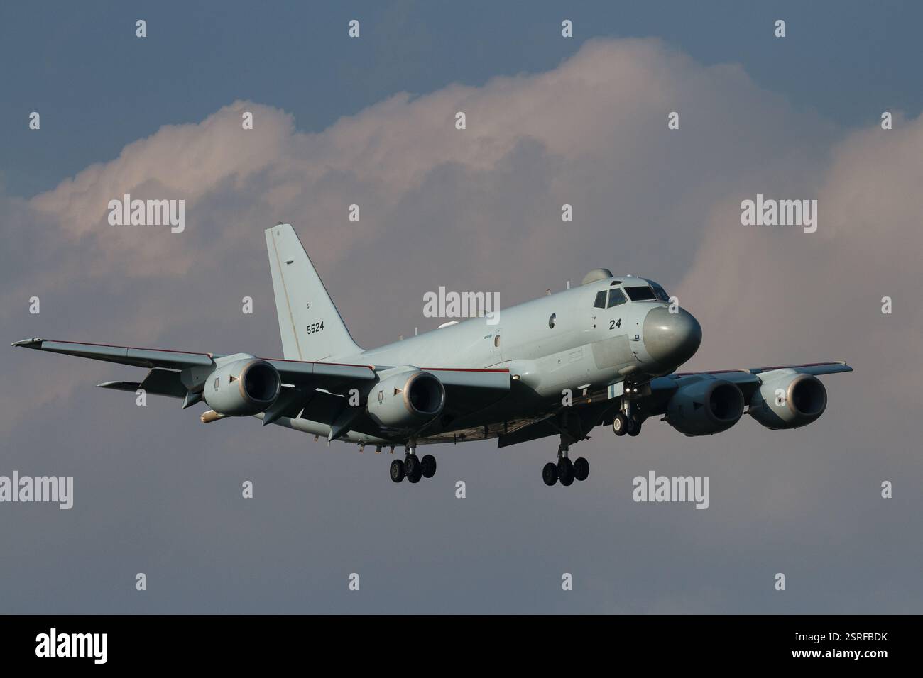 A Kawasaki P1 Maritime patrol aircraft with the Japanese Maritime Self ...