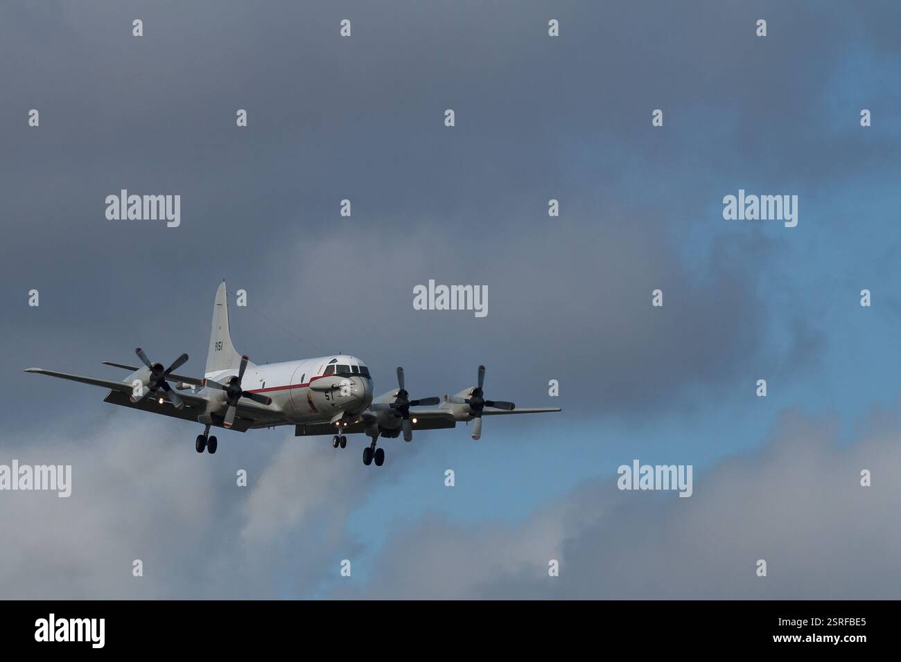 A Lockheed UP-3C Orion Maritime reconnaissance aircraft with the ...