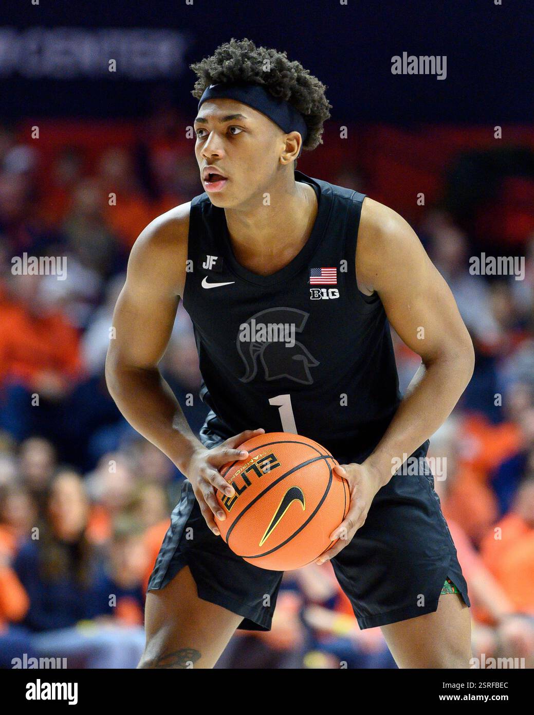 Michigan State's Jeremy Fears Jr. looks to pass during an NCAA college ...