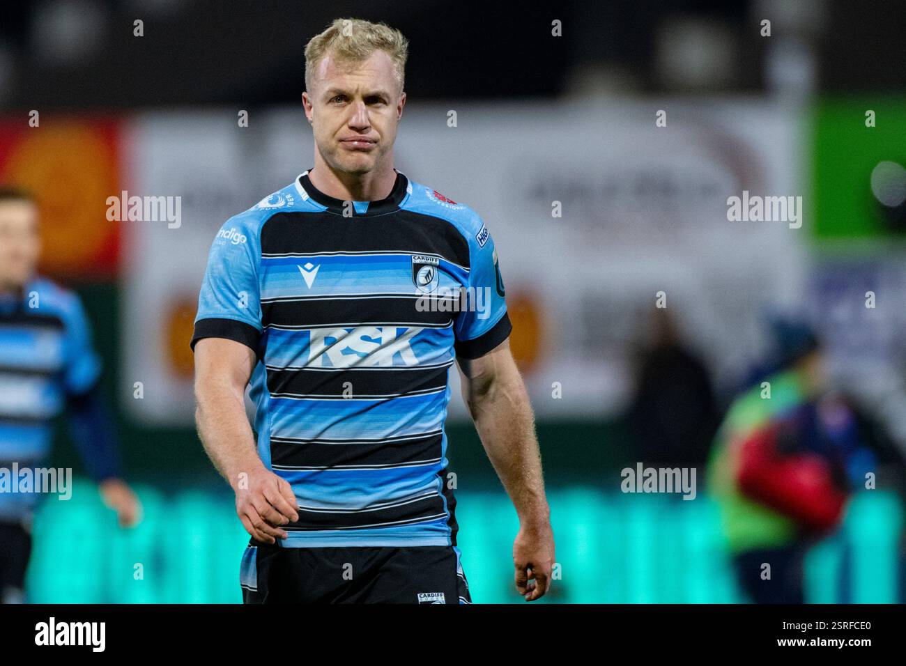 Galway, Ireland. 16th Feb, 2025. Johan Mulder of Cardiff during the ...