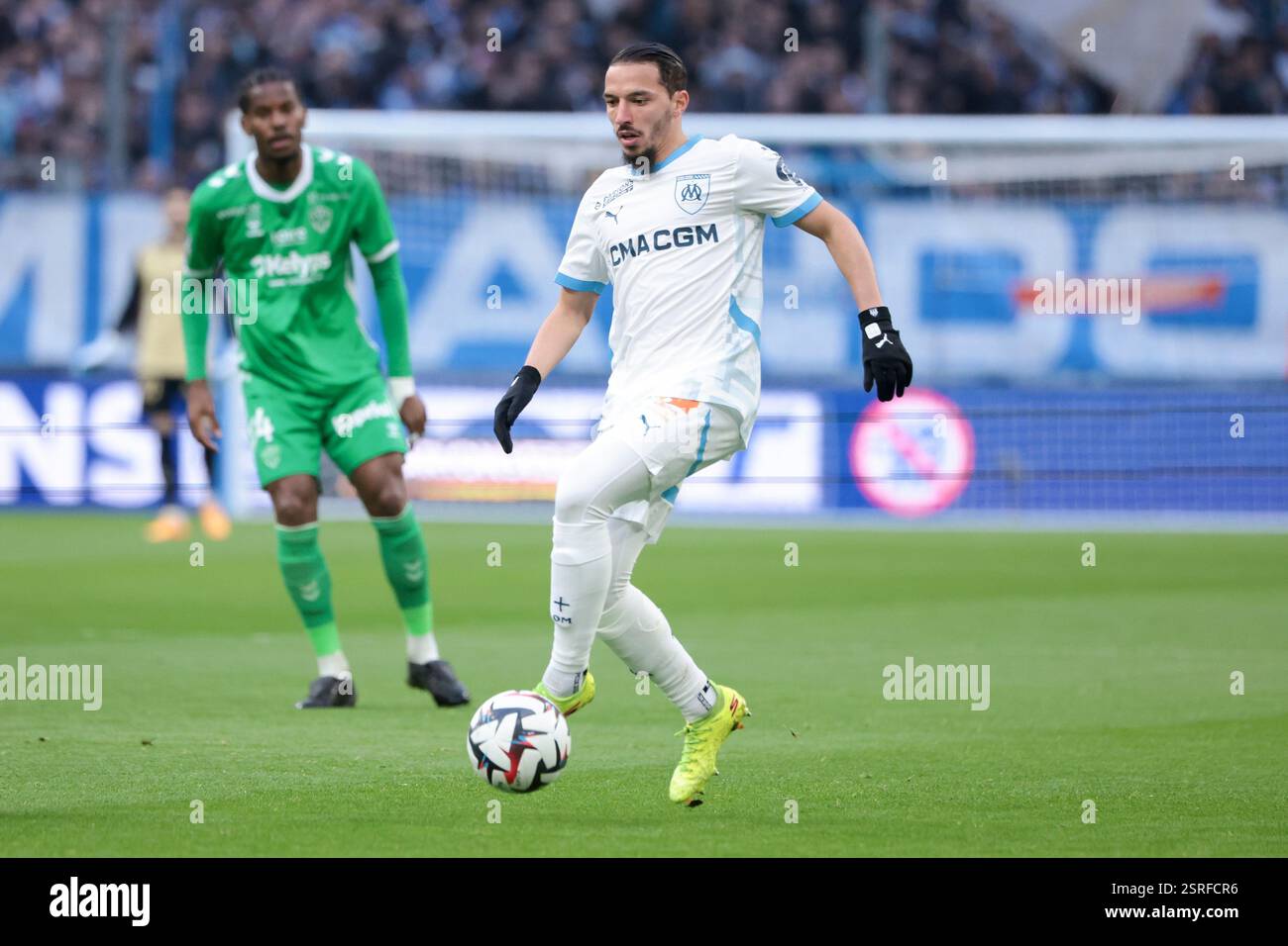 Marseille, France. 15th Feb, 2025. Ismael Bennacer of Marseille during ...