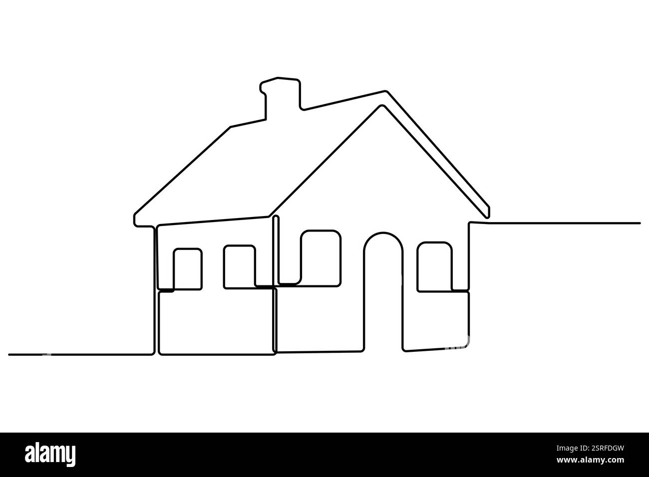 House drawing illustration Cut Out Stock Images & Pictures - Alamy
