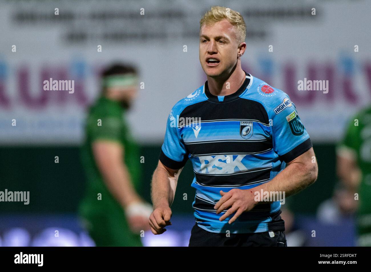 Galway, Ireland. 16th Feb, 2025. Johan Mulder of Cardiff during the ...