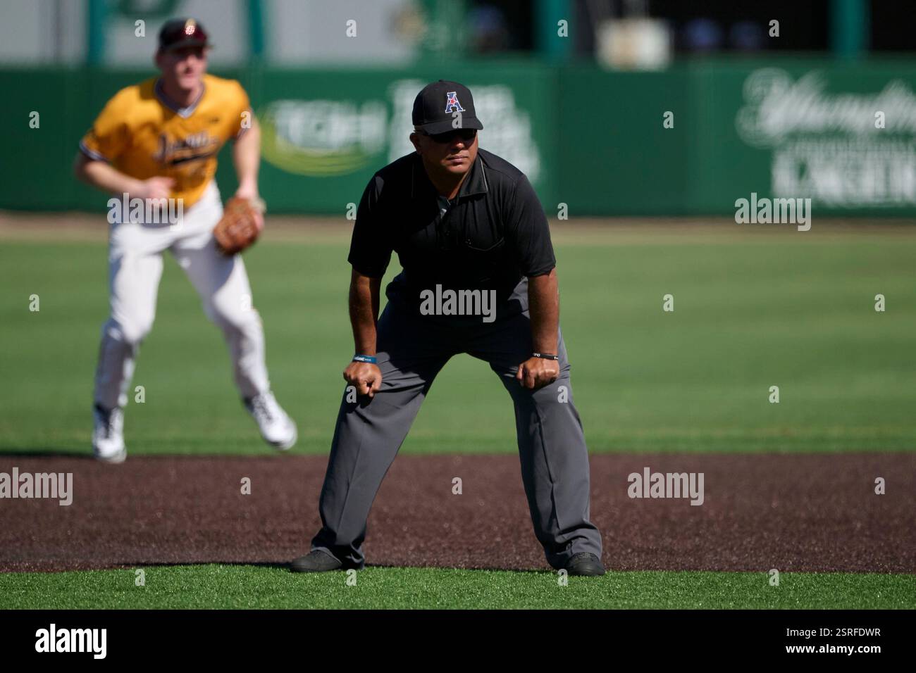 Umpire Jairo Martinez during an NCAA baseball game between the Iowa ...