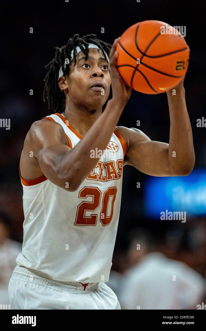 Austin, USA. 15th Feb, 2025. Feb 15, 2025. Tre Johnson (20) of the ...