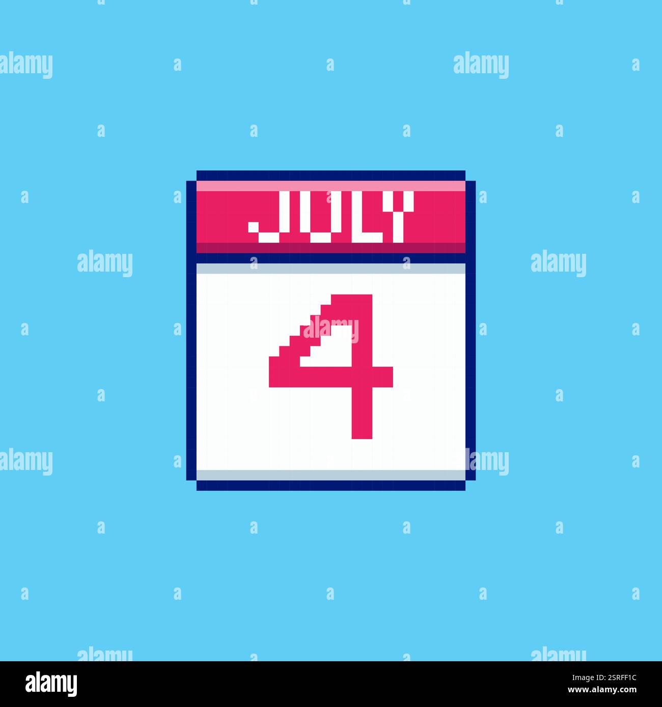 Pixel art Fourth of July Independence Day game asset design Stock ...