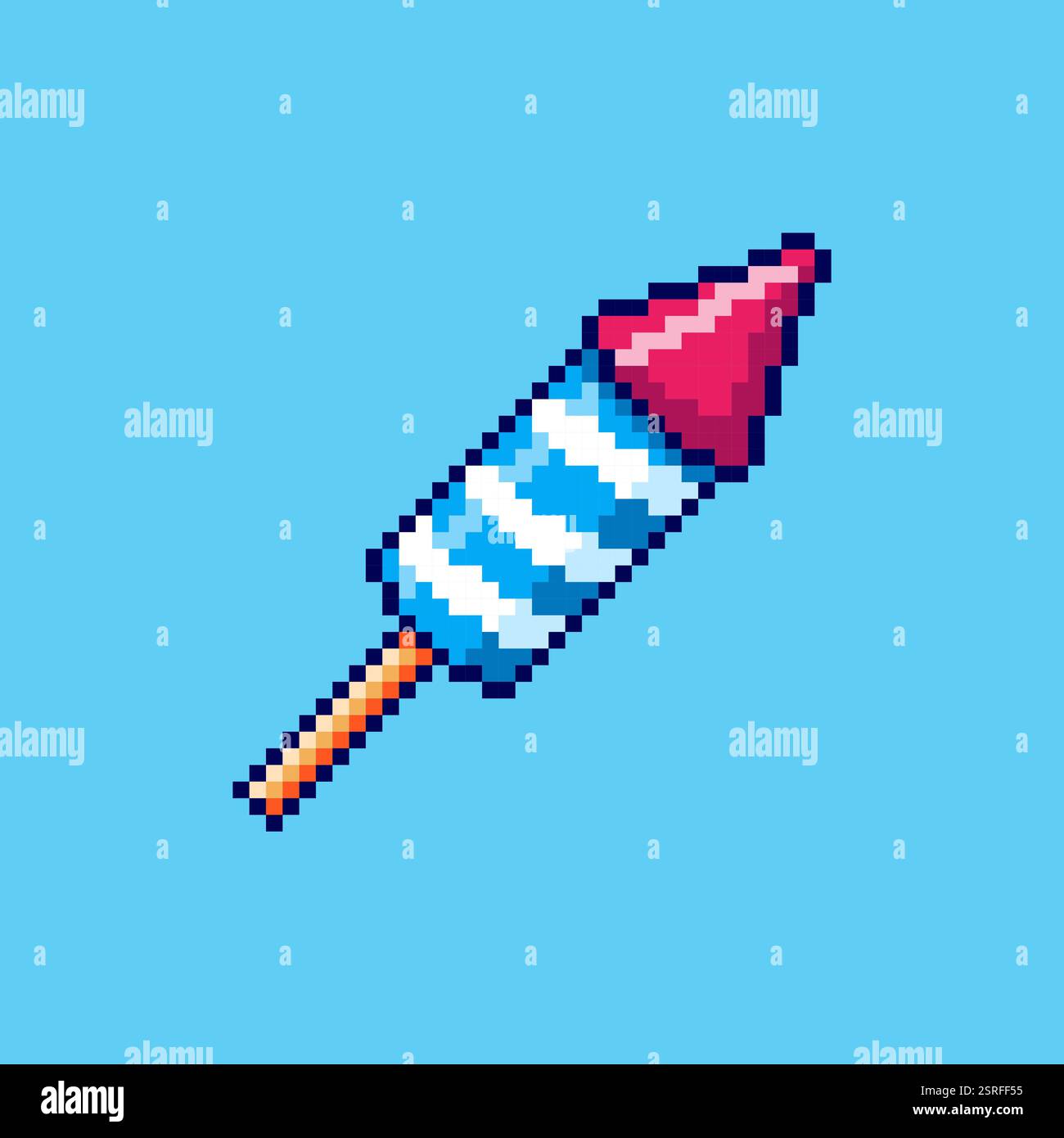 Pixel art American Celebration Firework game asset design Stock Vector ...