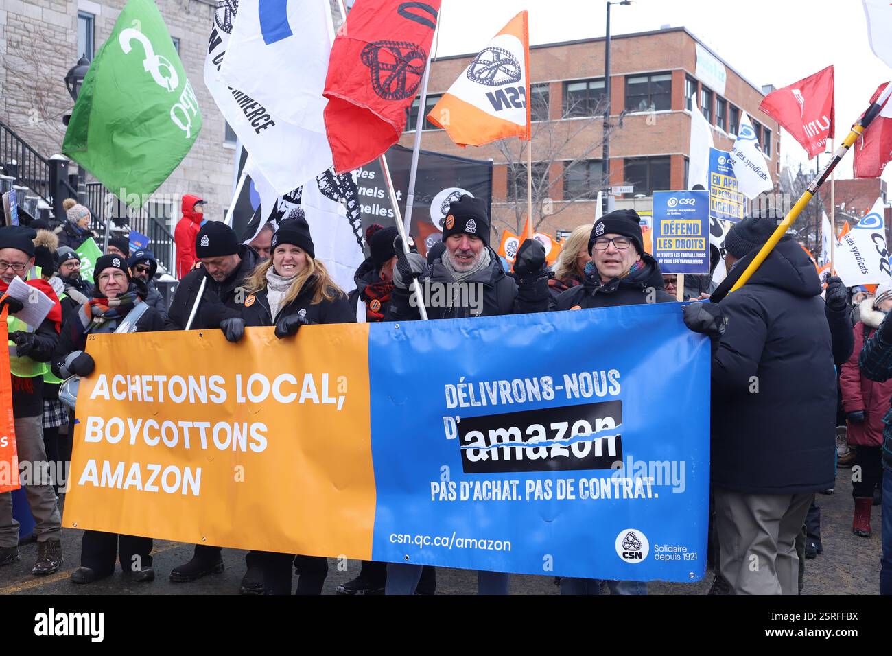 Montreal, Canada. 15th Feb, 2025. Persons taking part during a ...