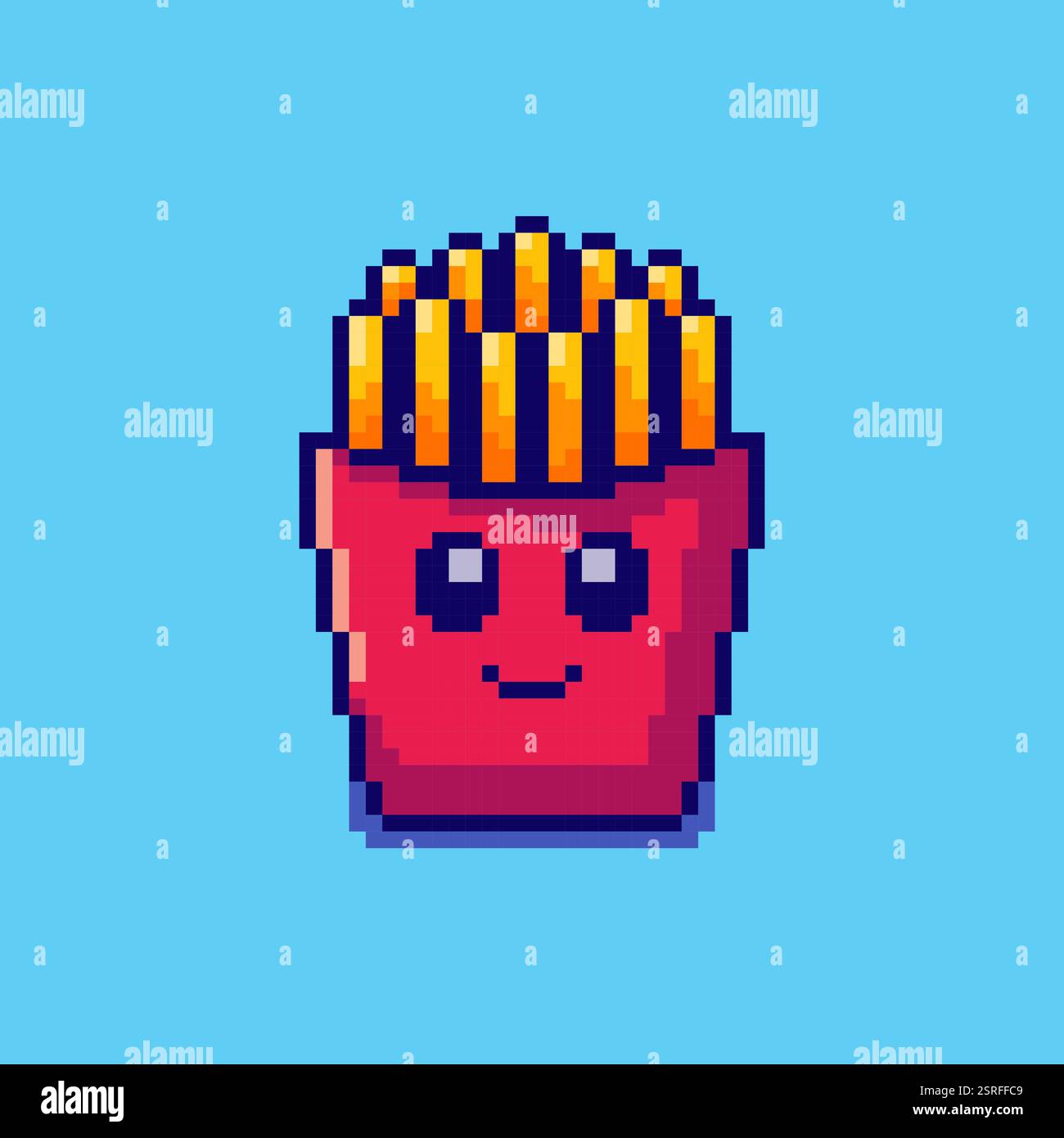 Pixel art Cute French Fries game asset design Stock Vector Image & Art ...