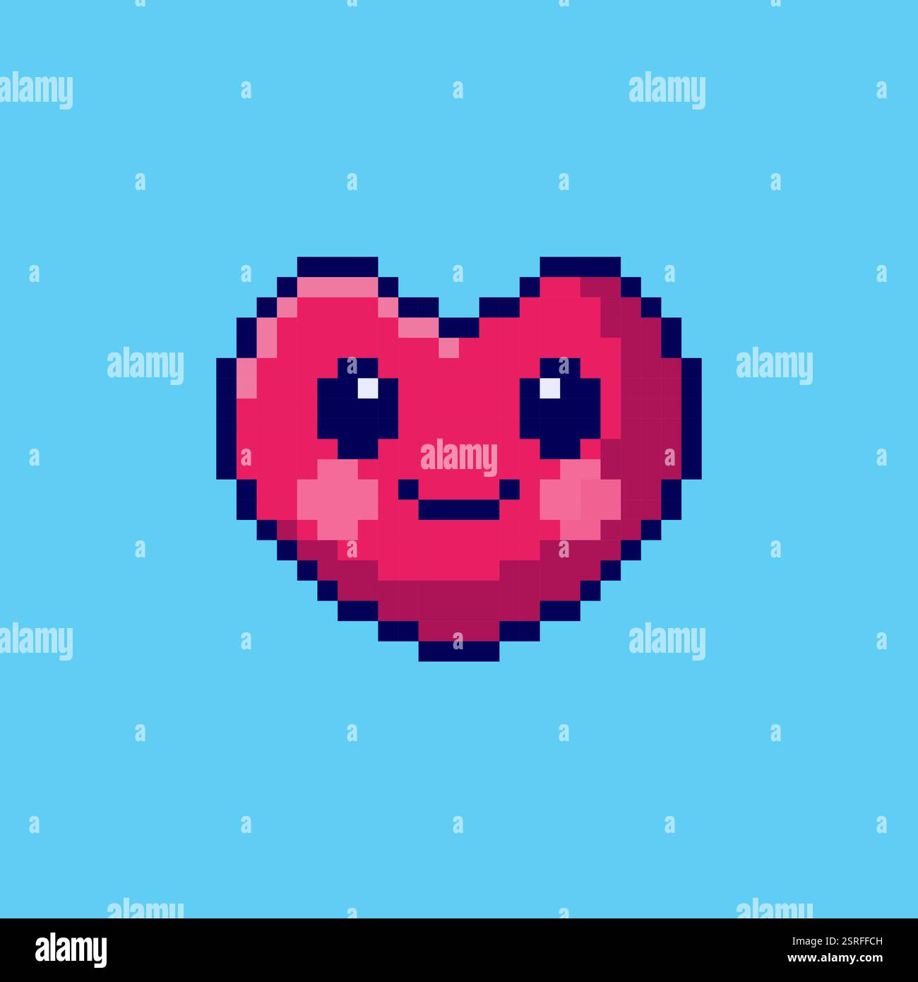 Pixel art Cute Heart game asset design Stock Vector Image & Art - Alamy