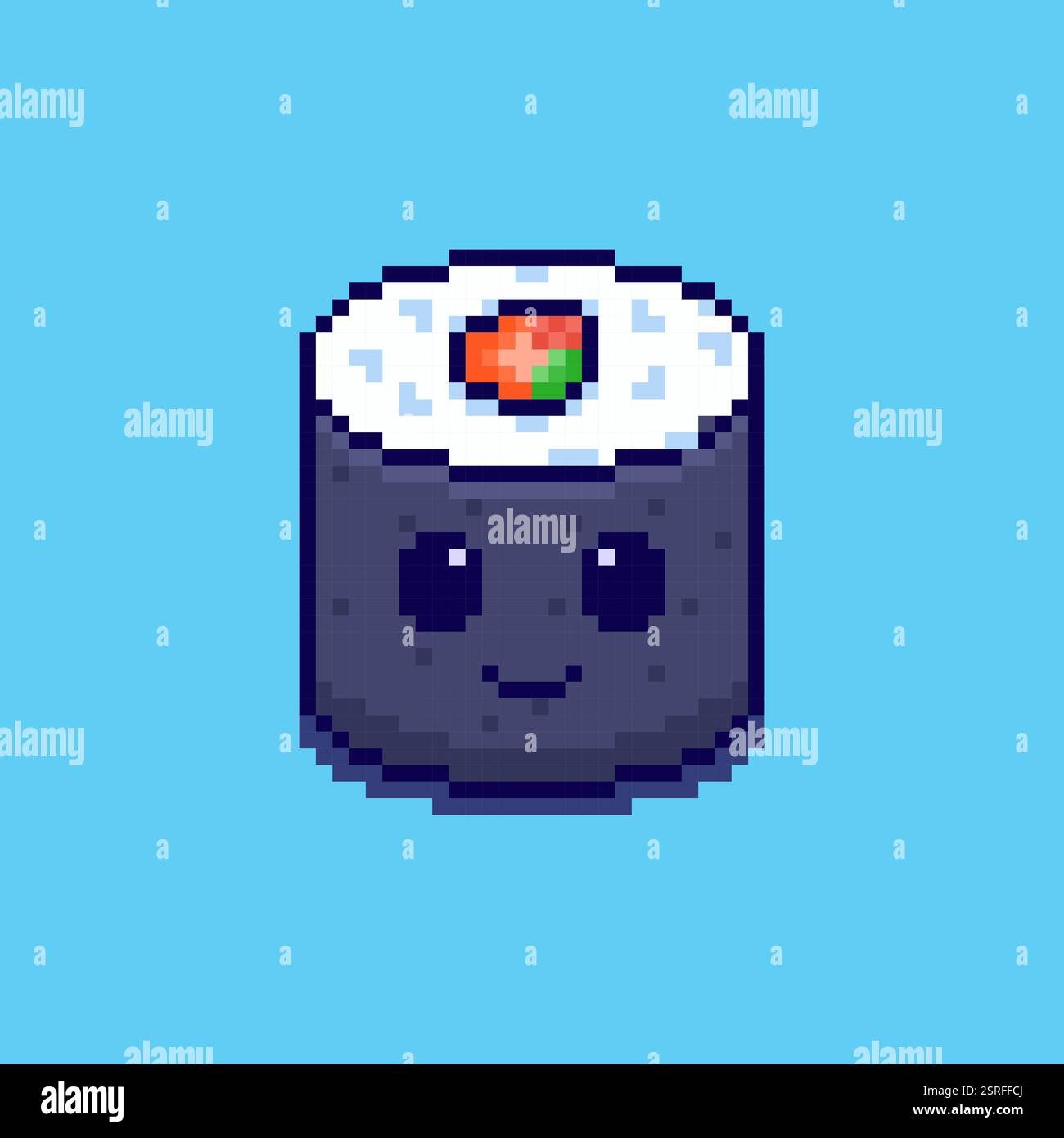 Pixel art Cute Sushi game asset design Stock Vector Image & Art - Alamy