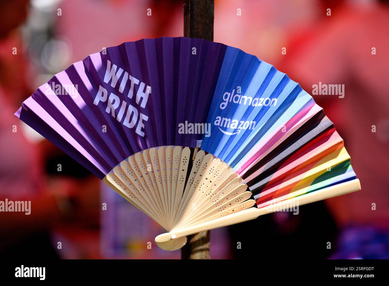 Sydney, Australia. 16th Feb, 2025. A pride flag during the Mardi Gras ...