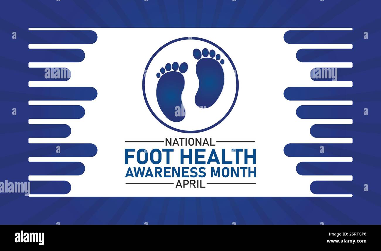 National Foot Health Awareness Month wallpaper with shapes and ...