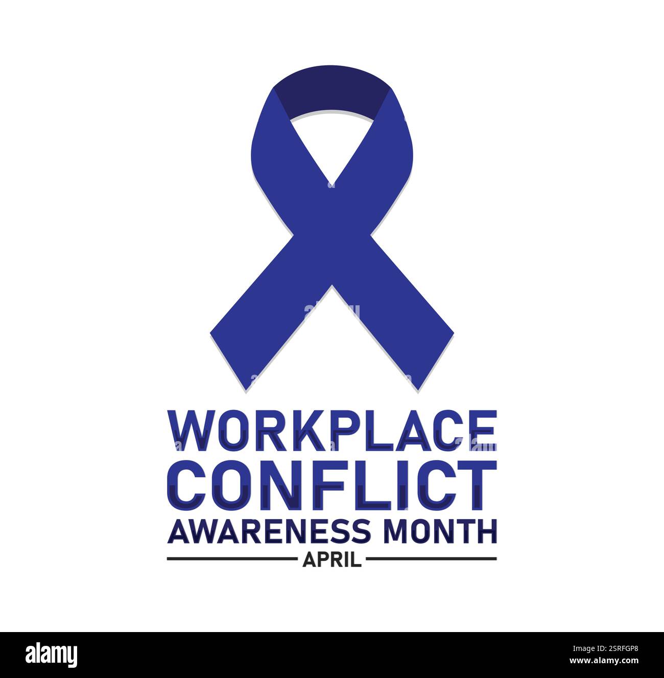 Workplace Conflict Awareness Month banner for social media post Stock ...
