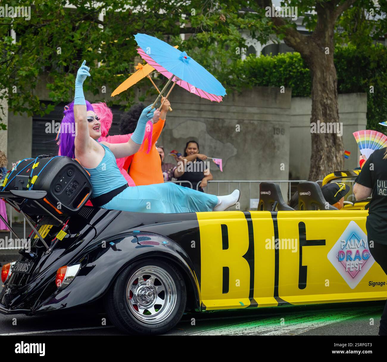Auckland, New Zealand - Feb 15 2025: People with fancy hairs and ...