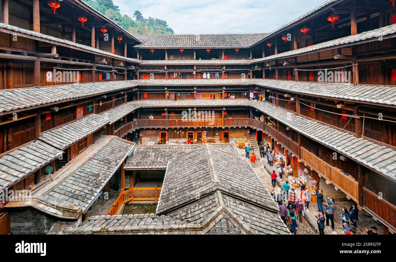 Earth building architecture in Zhangzhou City, Fujian Province, China ...