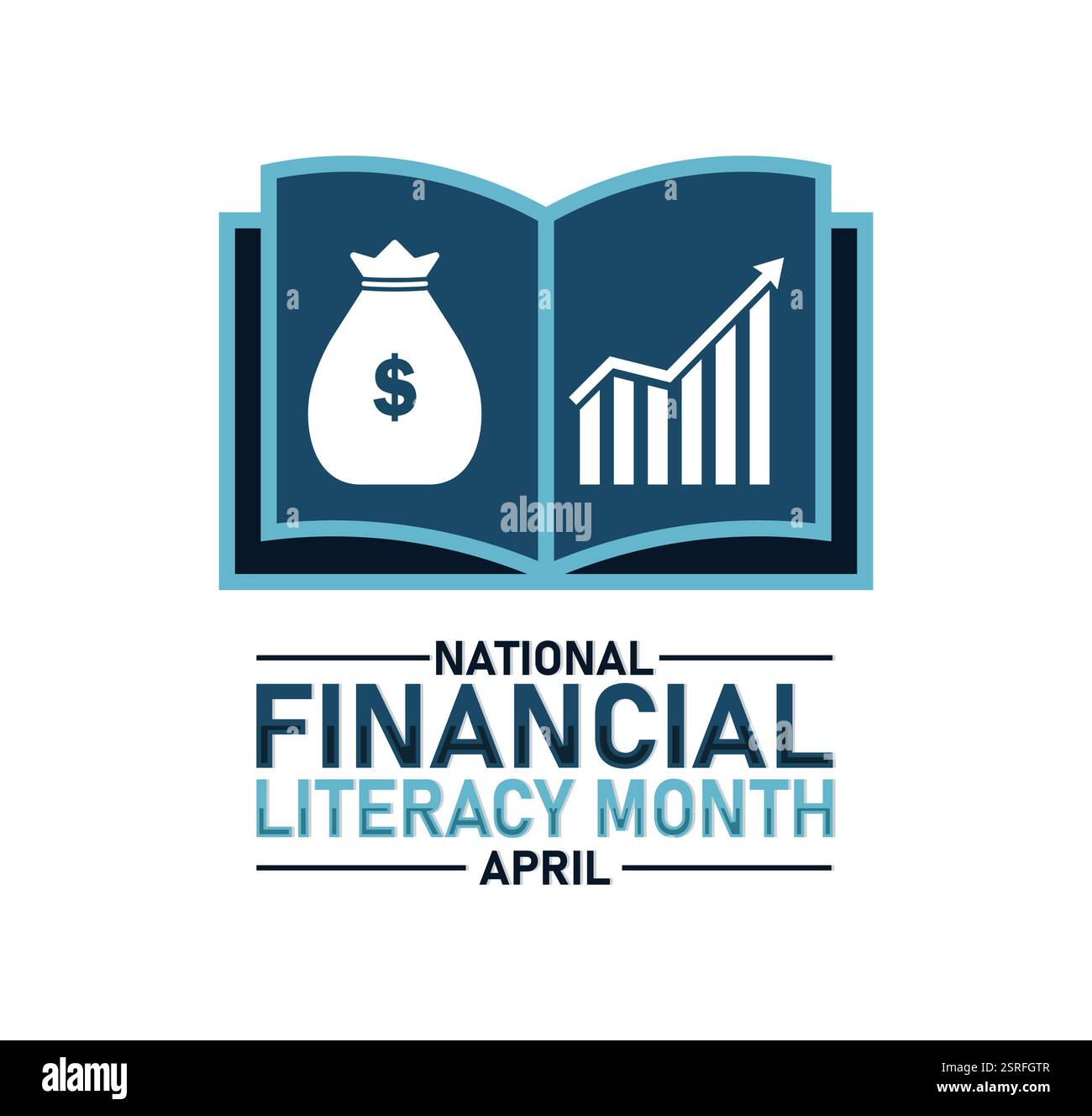 National Financial Literacy Month banner for social media post Stock ...
