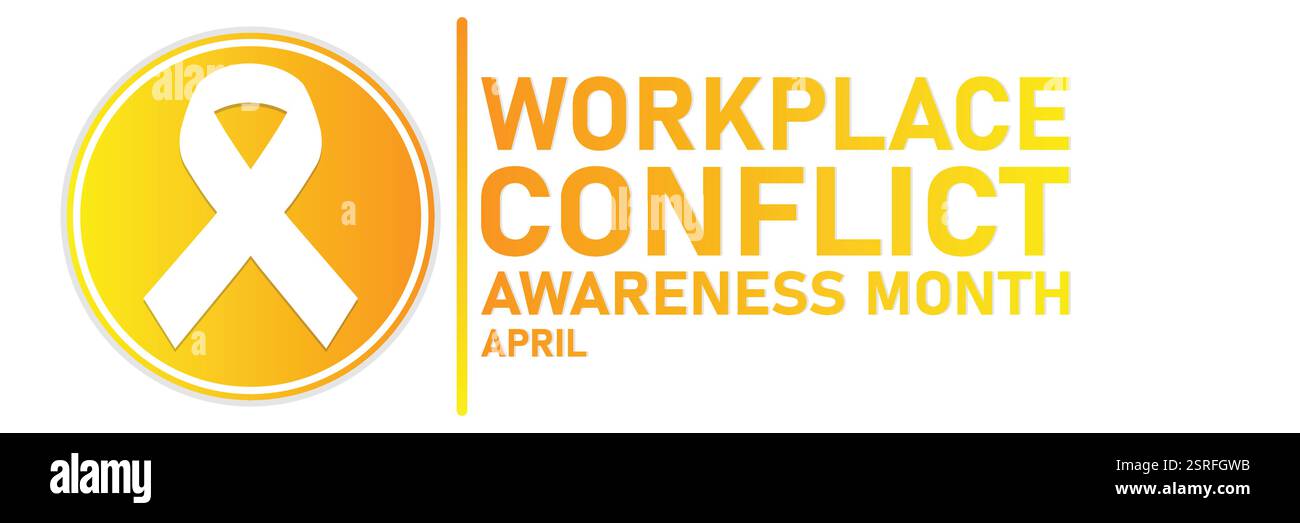 Workplace Conflict Awareness Month. April. Suitable for greeting card ...