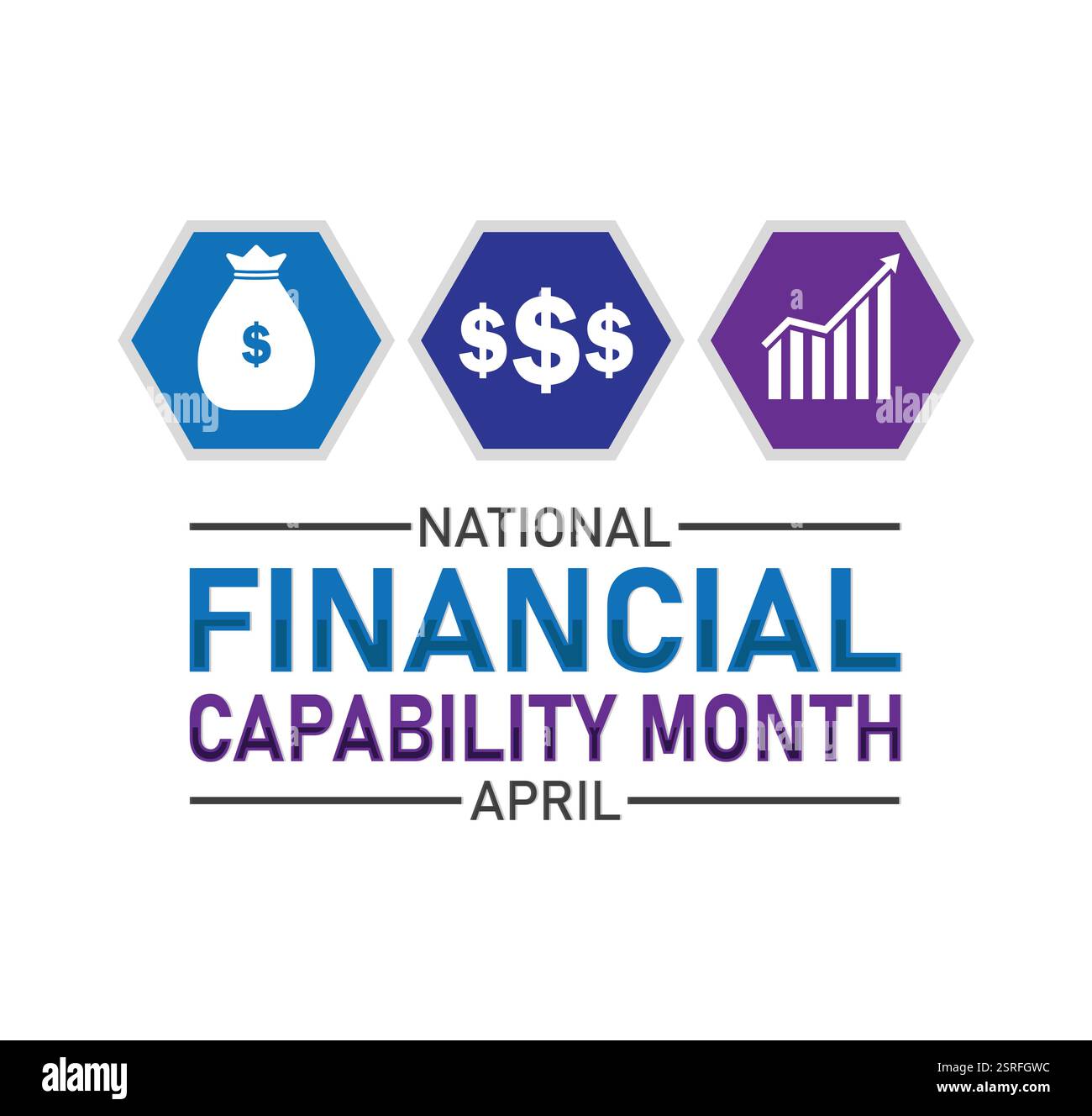 National Financial Capability Month banner for social media post Stock ...