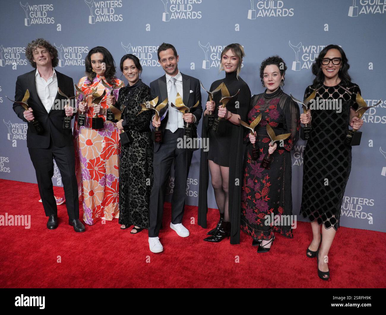 Los Angeles, USA. 15th Feb, 2025. (L-R) Matt Lambert, Maegan Houang ...