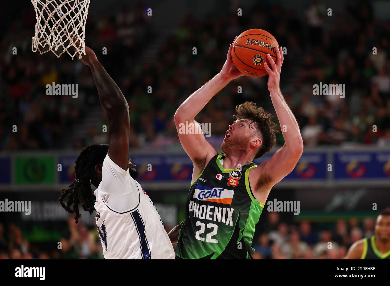 Melbourne, Australia. 16th Feb, 2025. Matt Hurt of the Phoenix drives ...