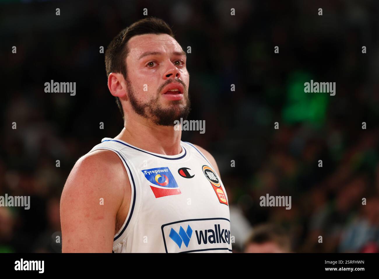 Melbourne, Australia. 16th Feb, 2025. Jason Cadee of the 36ers reacts ...